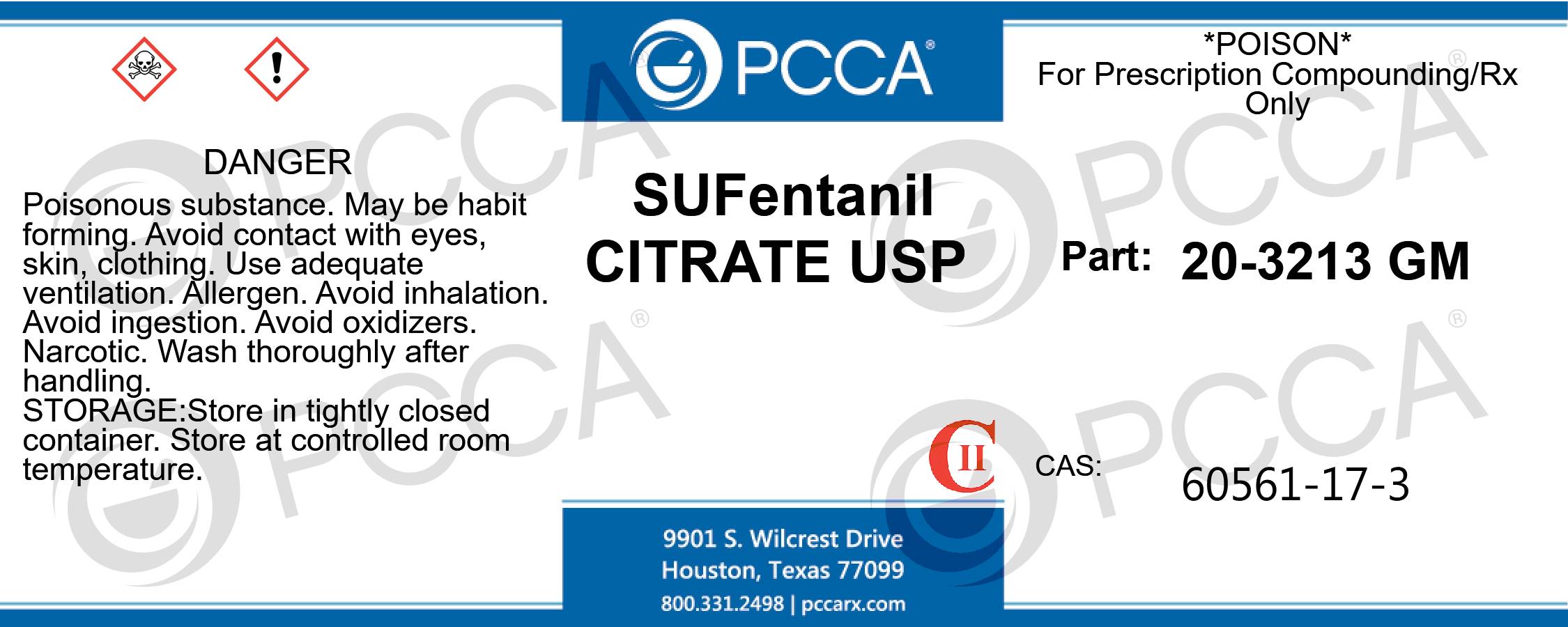 SUFENTANIL CITRATE USP - PCCA