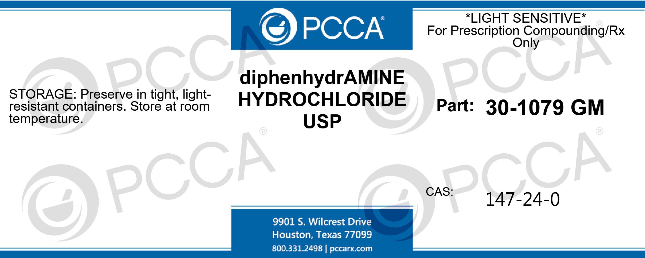 DIPHENHYDRAMINE HYDROCHLORIDE USP - PCCA