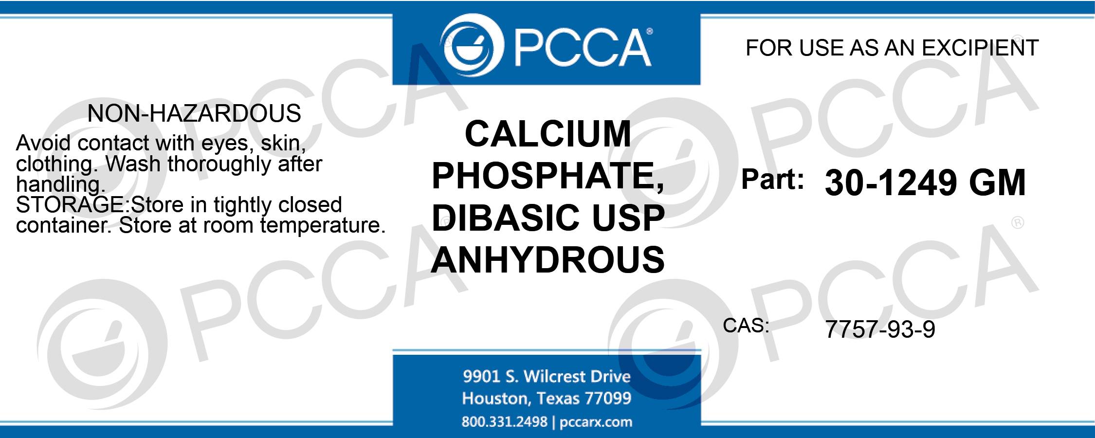 CALCIUM PHOSPHATE, DIBASIC USP ANHYDROUS - PCCA