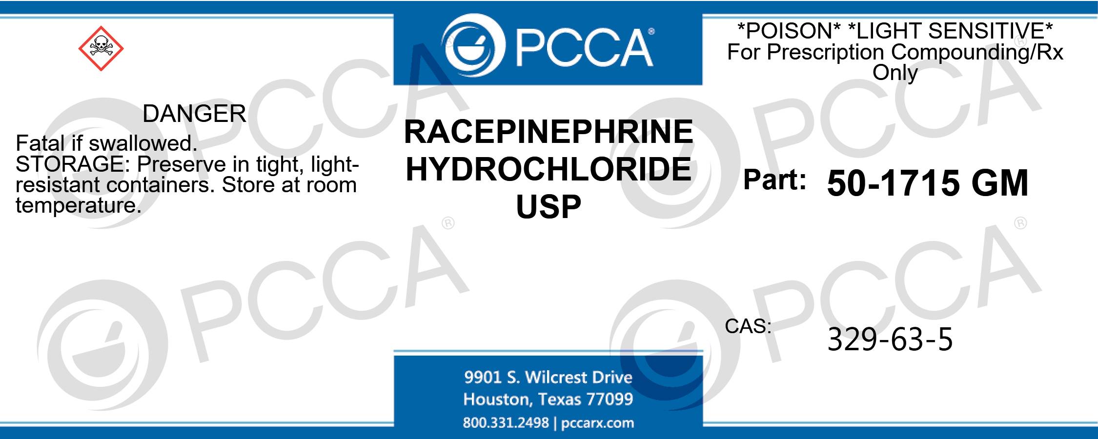 EPINEPHRINE HCl (RACEPINEPHRINE HCl USP) - PCCA