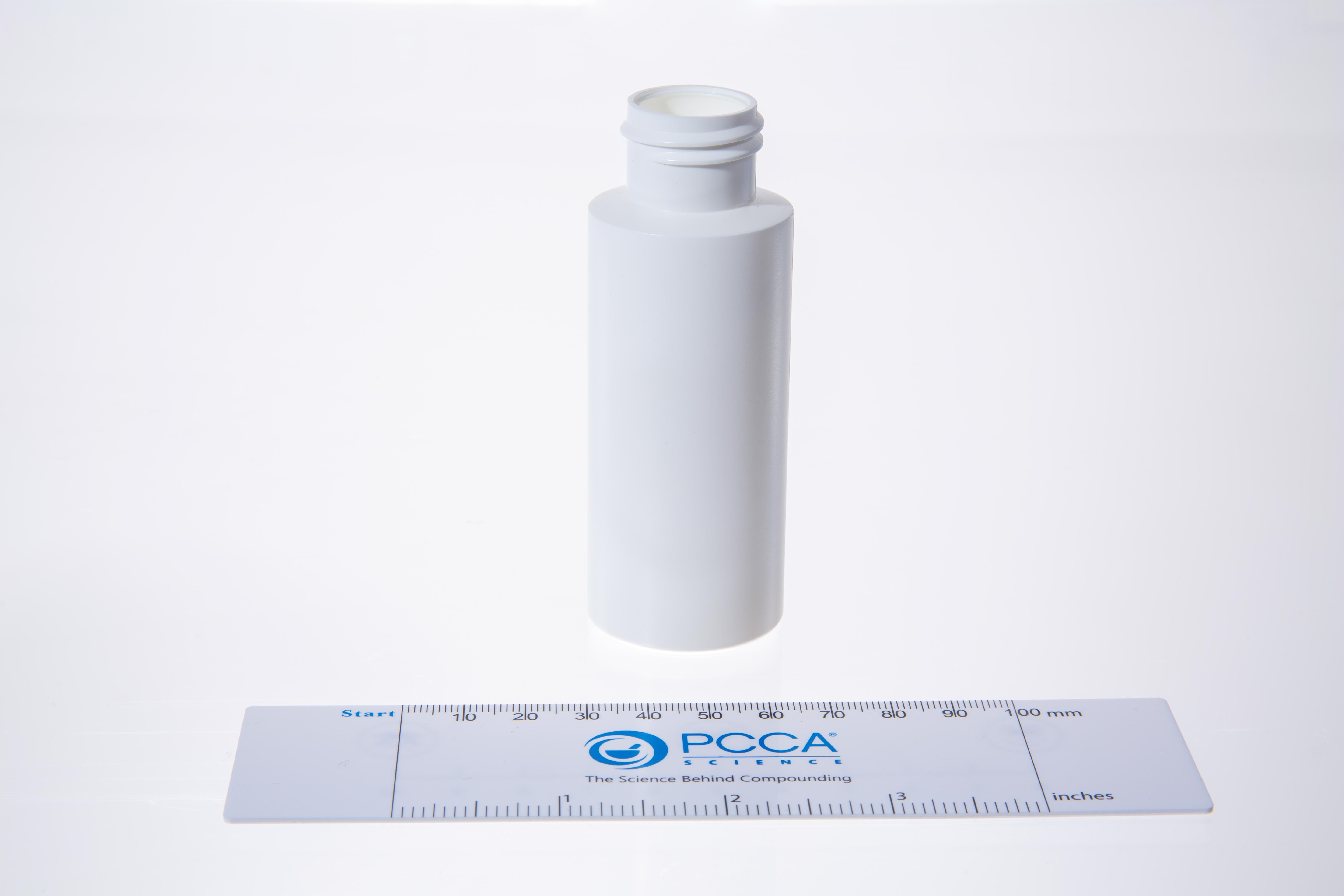 BOTTLE, 2 OZ WHITE CYLINDER 24MM 24-410 - PCCA