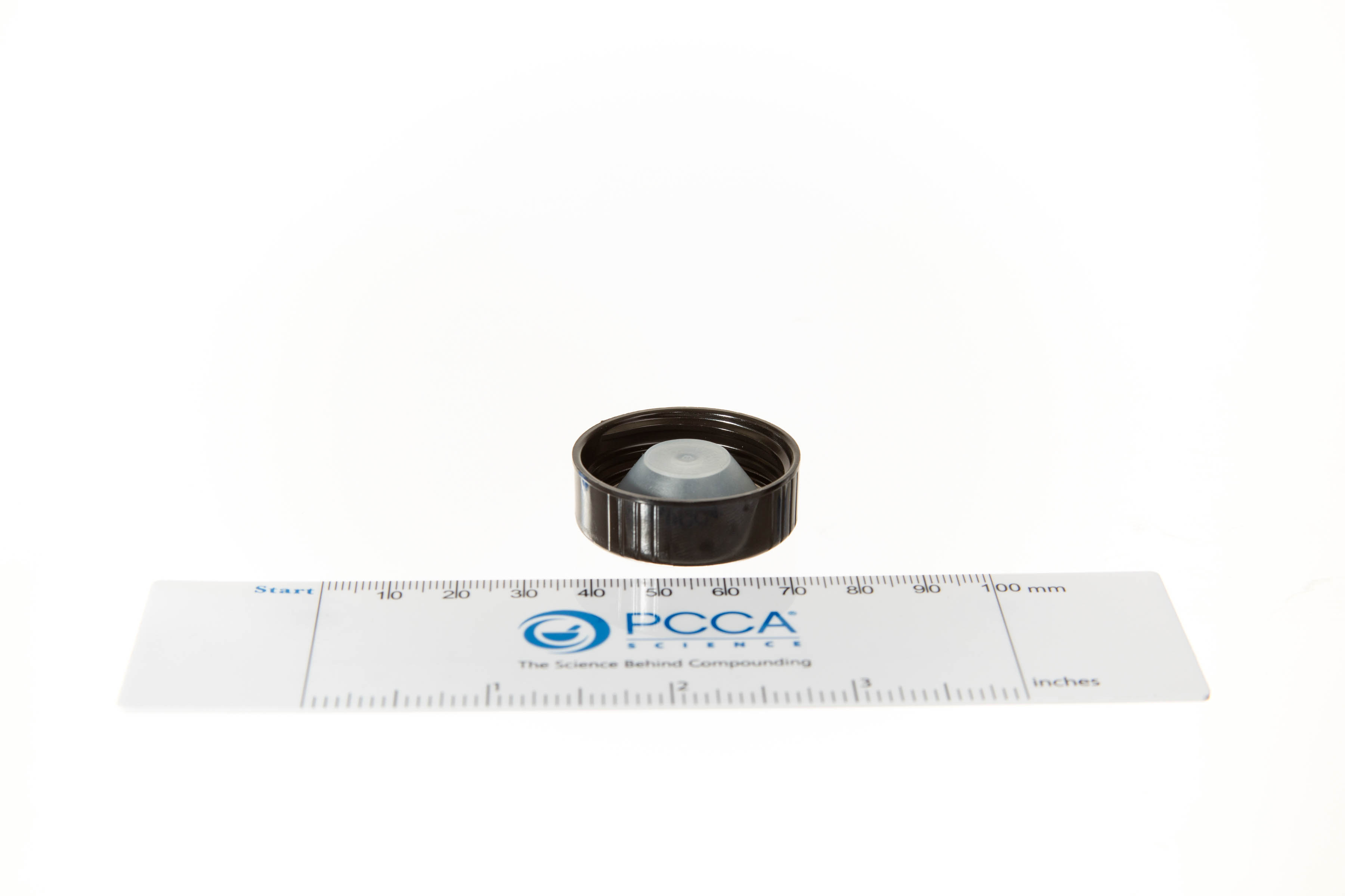 CAP, BLACK PHENOLIC WITH POLY-SEAL 33MM - PCCA