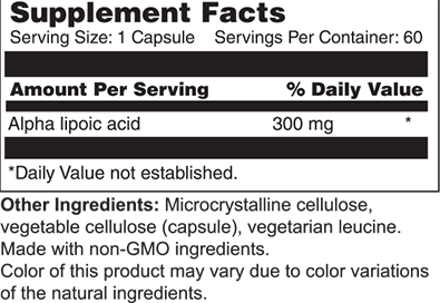 ALA 300 Alpha Lipoic Acid 300 mg - PCCA